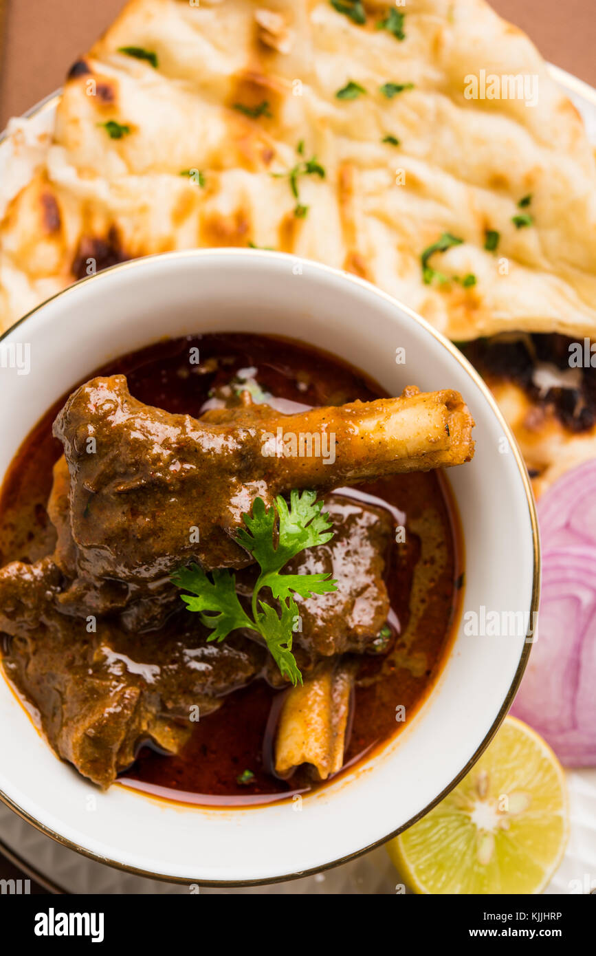 Mutton Masala Or Masala Gosht or indian lamb rogan josh with some ...