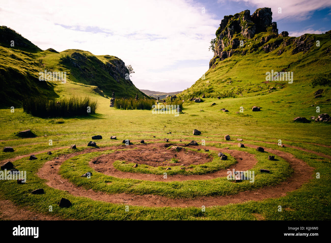 The magic spiral at the center of the Mystic Fairy Glen in the Isle of ...