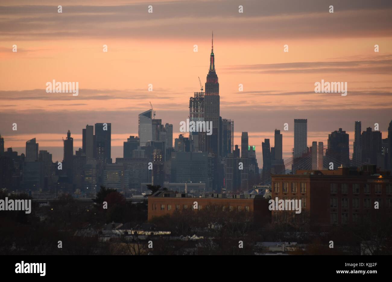 View of Westside Mega Project and Empire State Building Stock Photo - Alamy