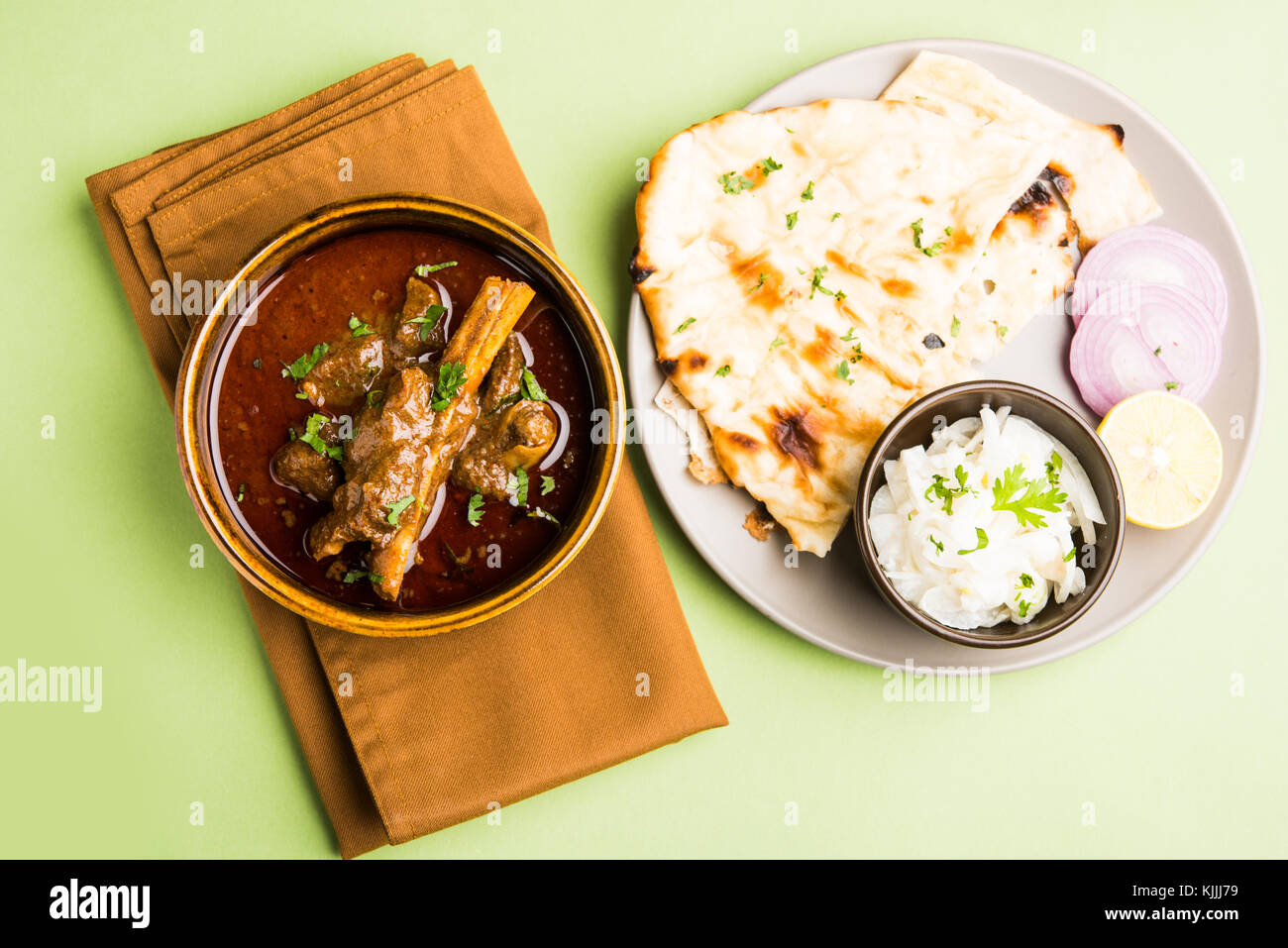 Mutton Masala Or Masala Gosht or indian lamb rogan josh with some ...