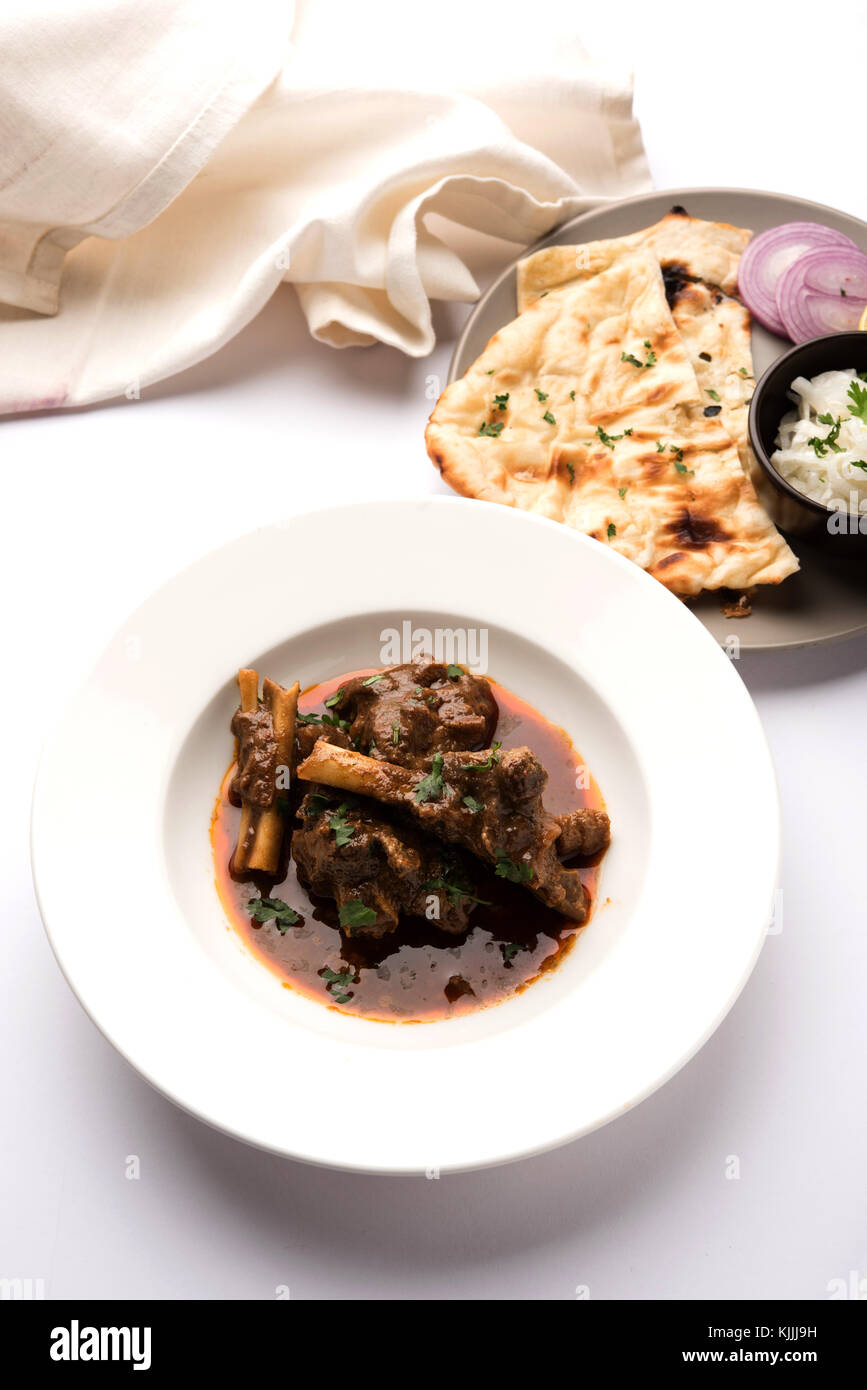 Mutton Masala Or Masala Gosht or indian lamb rogan josh with some ...