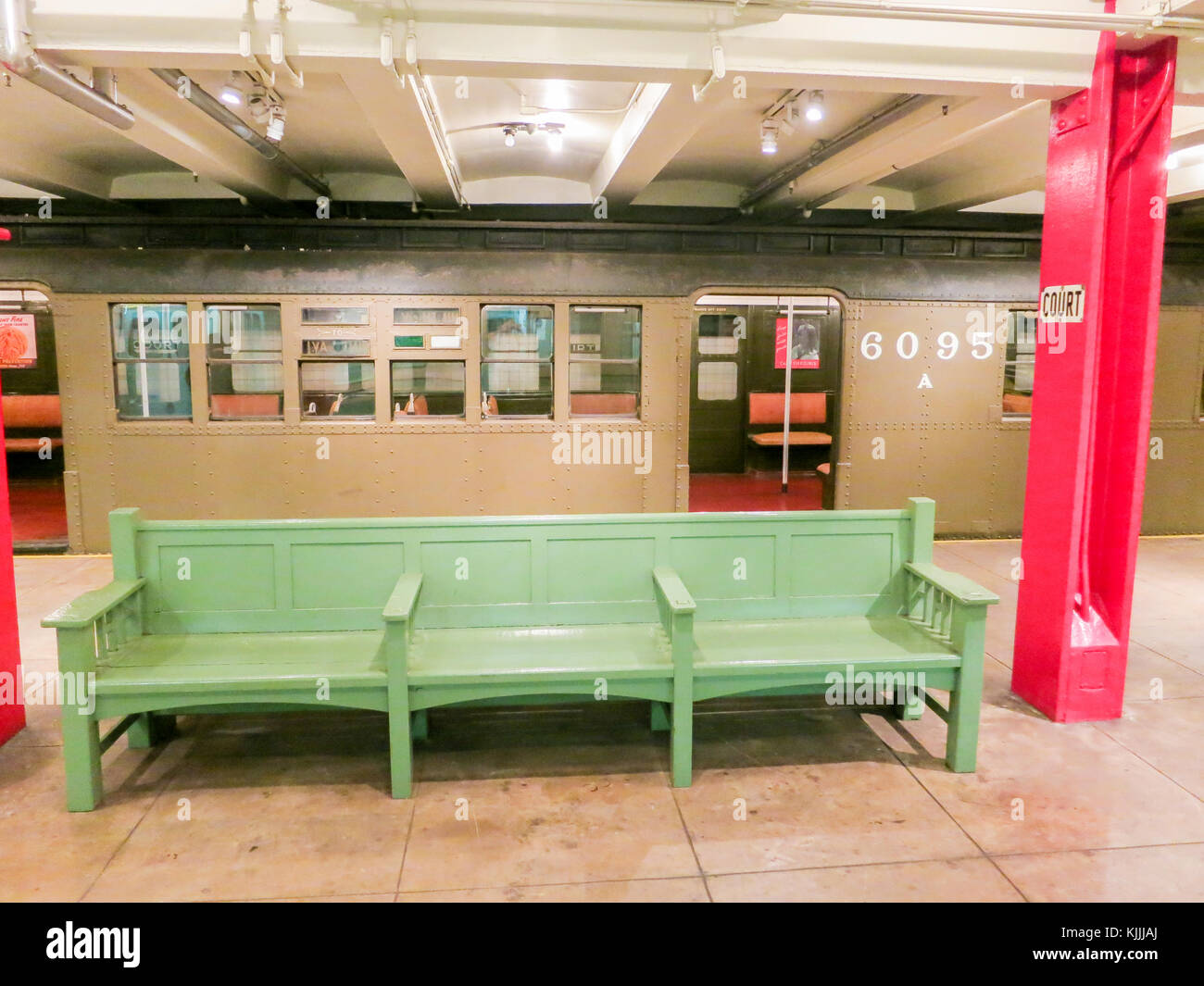 BROOKLYN, NEW YORK - SEPTEMBER 15, 2012: New York Transit Museum with ...