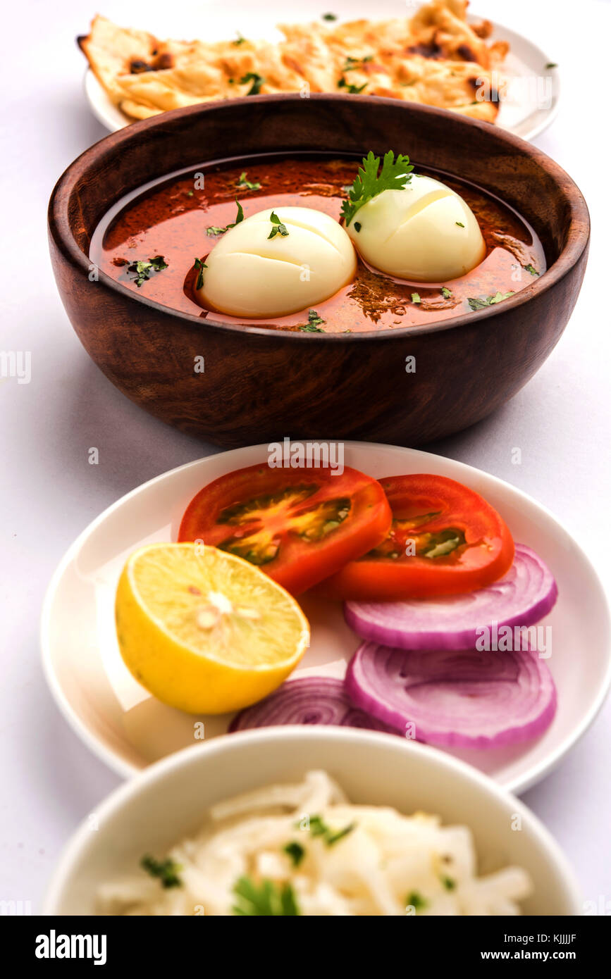 Anda Curry or Egg Curry or Egg masala gravy, indian spicy food or ...