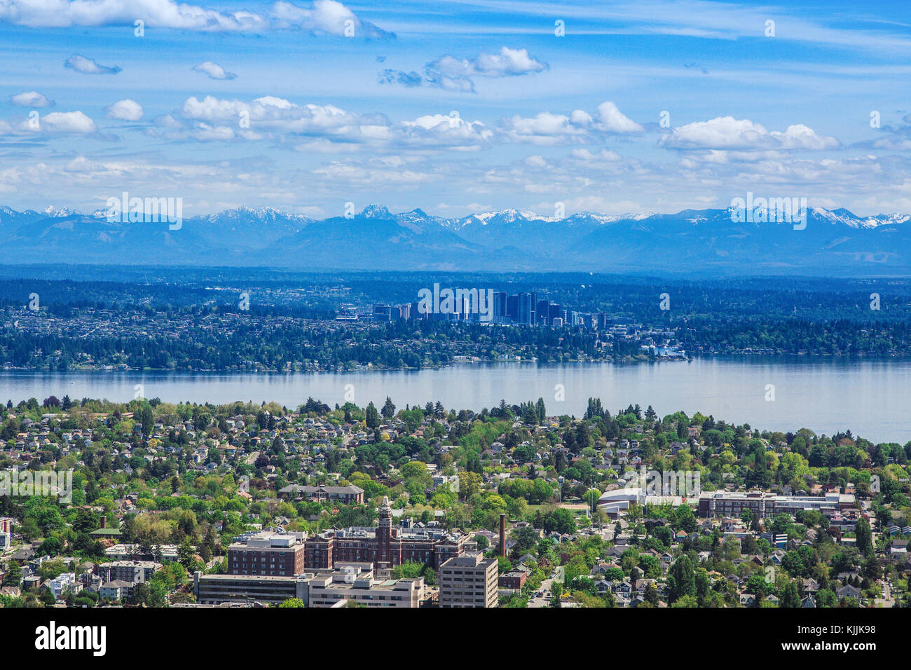 View of Seattle, Washington from High Above Stock Photo - Alamy