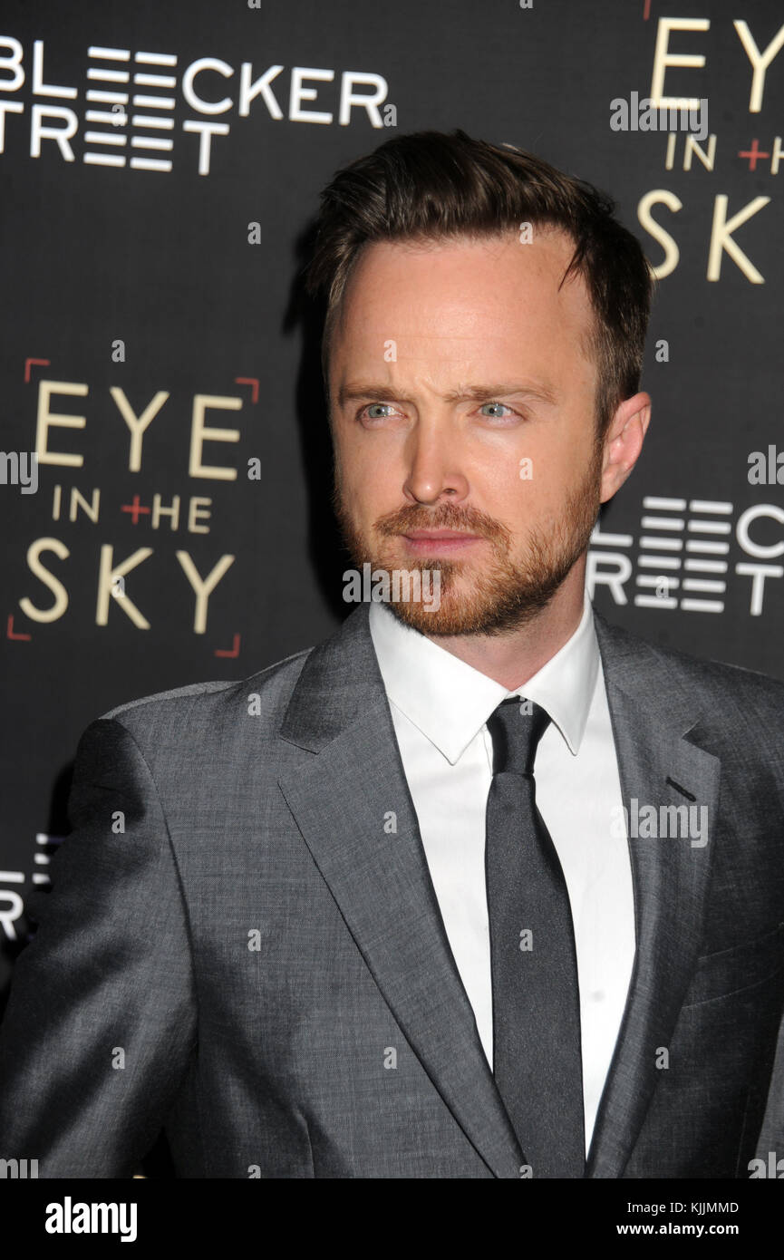 NEW YORK, NY - MARCH 09: Aaron Paul attends the 'Eye In The Sky' New ...