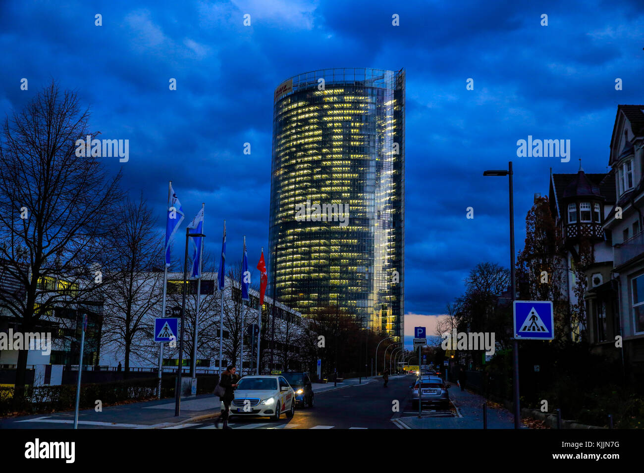 The DHL (Deutsche Post DHL Group) headquarters building at Bonn in ...