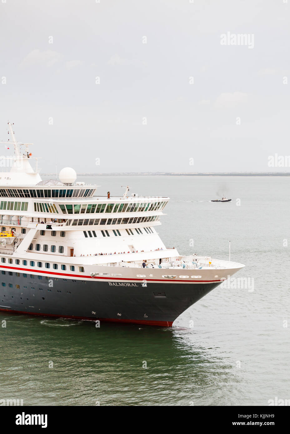 A close up picture of the Fred Olsen cruise ship, Balmoral. It is ...