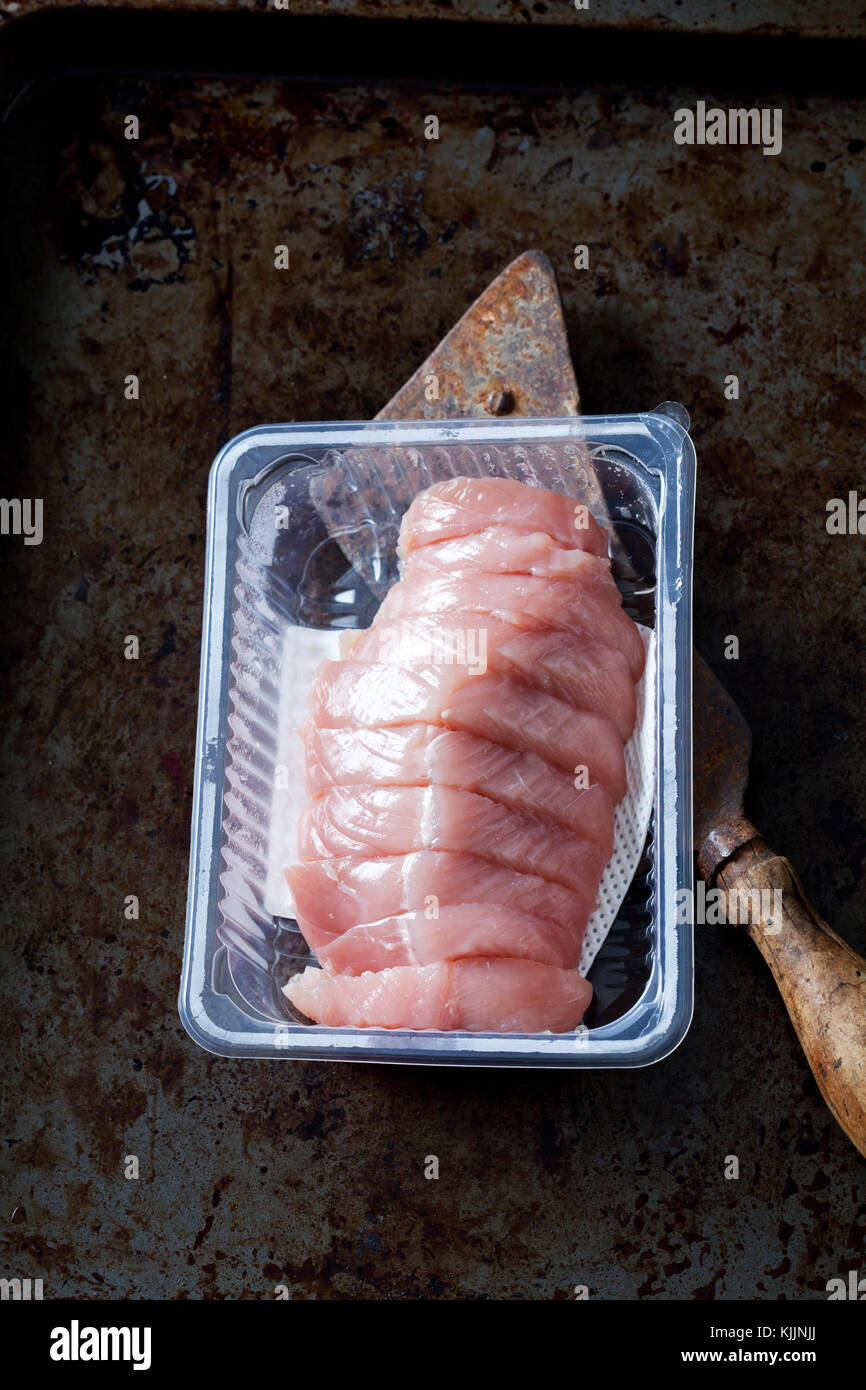 Raw turkey overhead view hi-res stock photography and images - Alamy