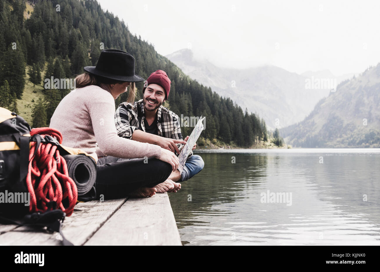 Austria map tourism hi-res stock photography and images - Alamy