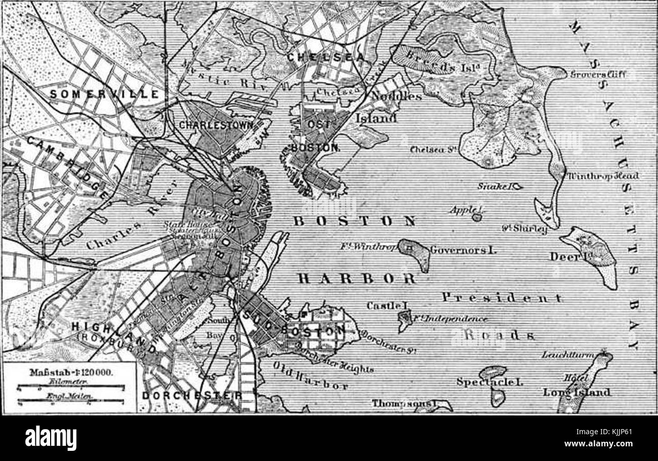 Historic Map Boston High Resolution Stock Photography and Images - Alamy