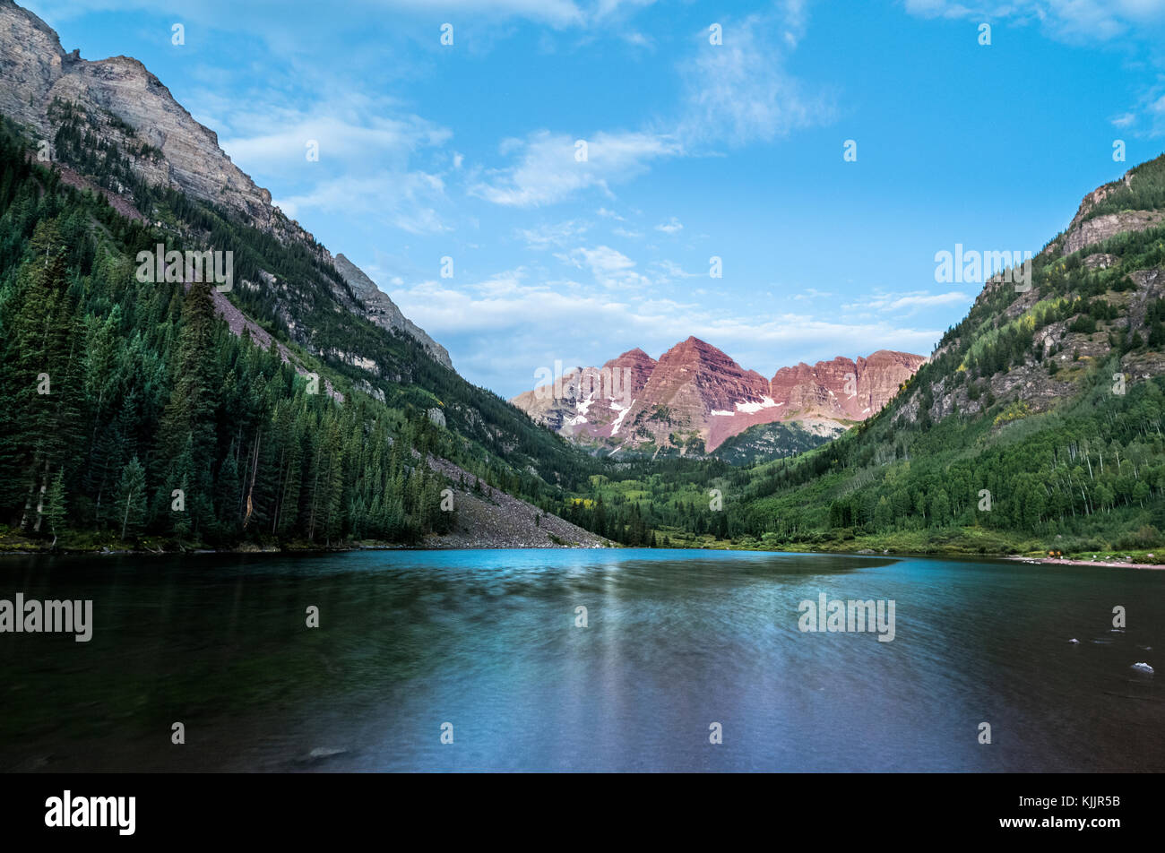 MAROON LAKE & MAROON BELLS WHITE RIVER NATIONAL FOREST ASPEN COLORADO ...