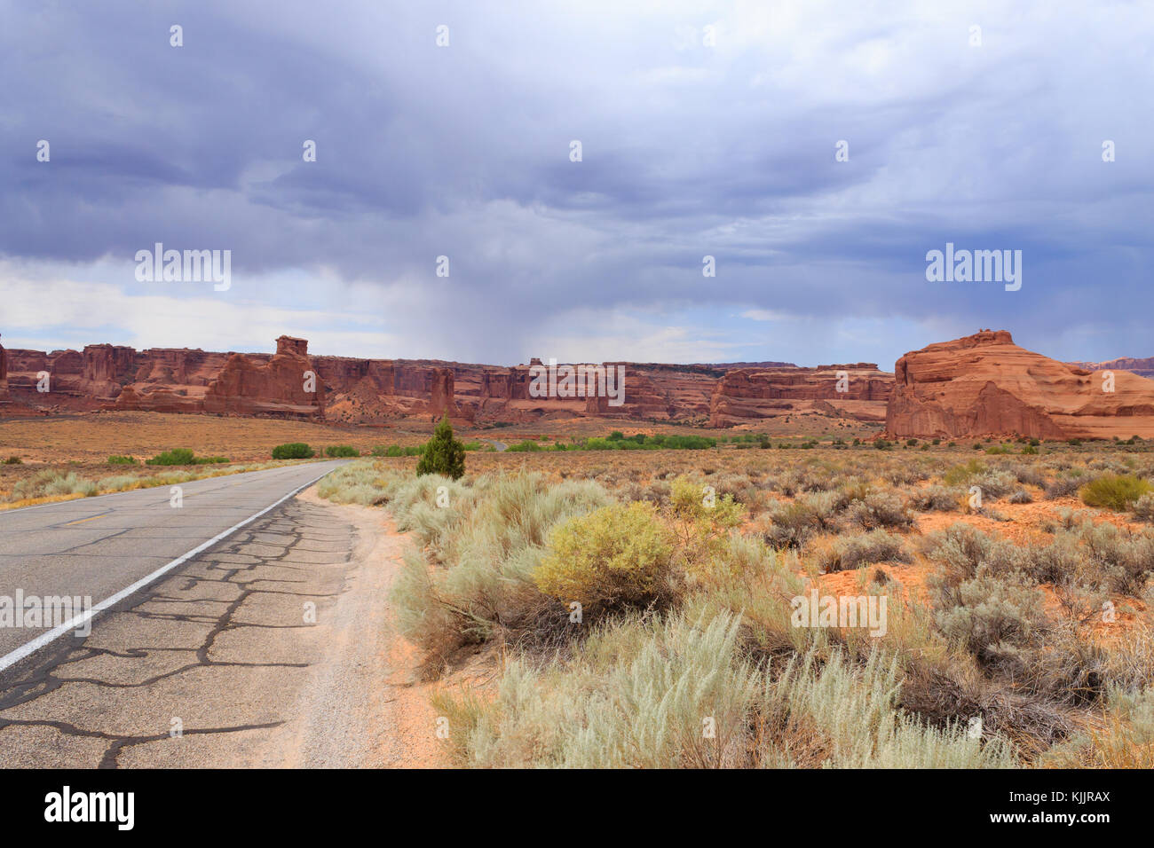 Panorama from Utah. highway through Arches National Park. United States ...