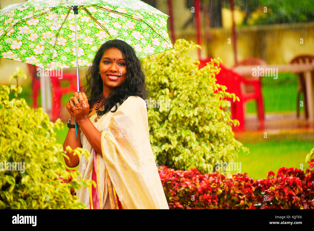 Indian Girl In Rain Hot