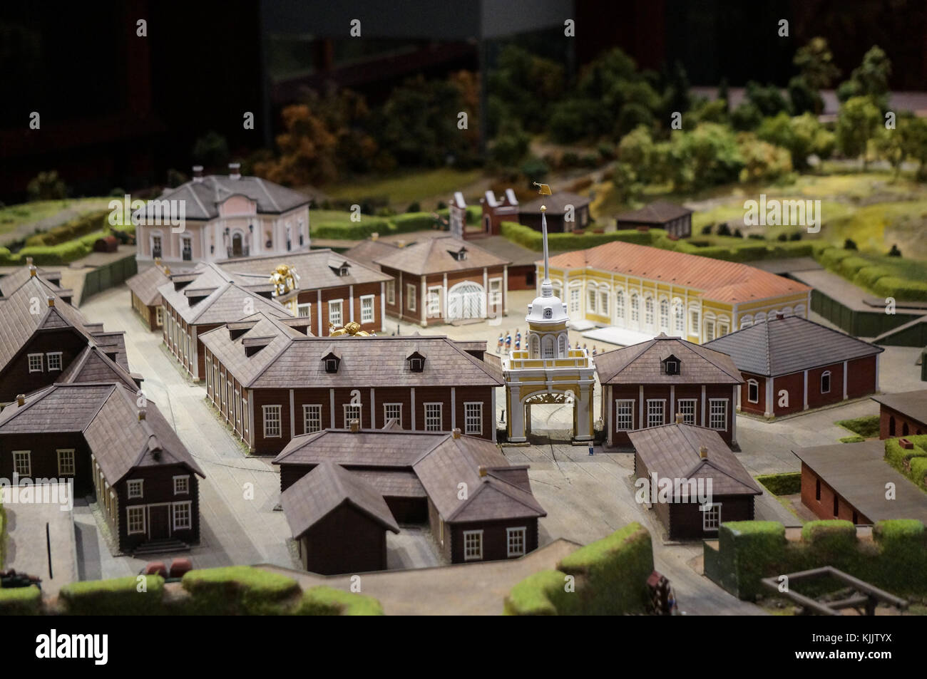 Saint Petersburg, Russia - 25.12.2016: Miniature model buildings at the ...