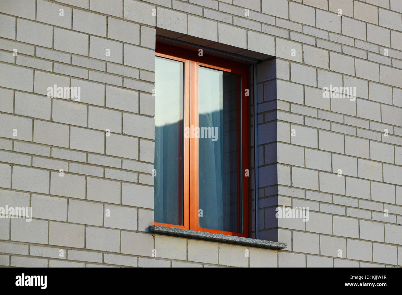 Window in cement brick wall background Stock Photo - Alamy