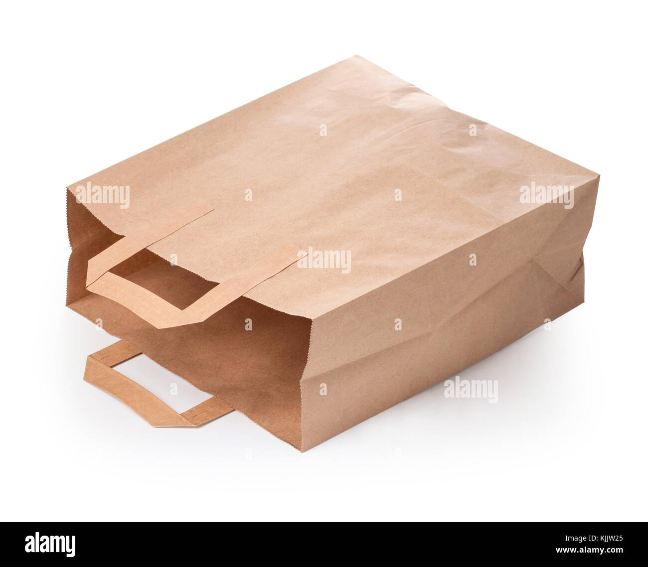 disposable paper bag on white background. with clipping path Stock ...