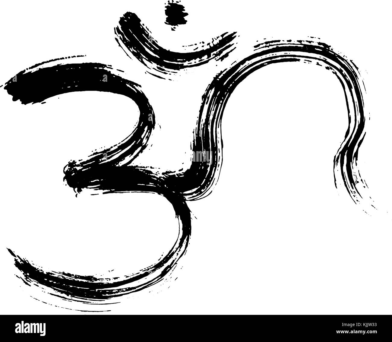 Hand-drawn om symbol. Grunge texture. Art ohm sign Stock Vector Image ...