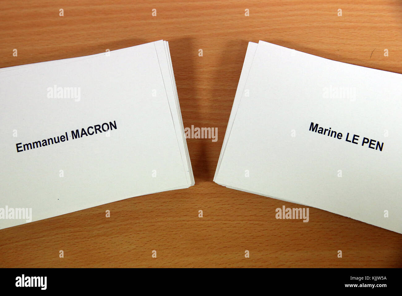 2017 French presidential election. Polling Booth. Marine Le Pen VS ...