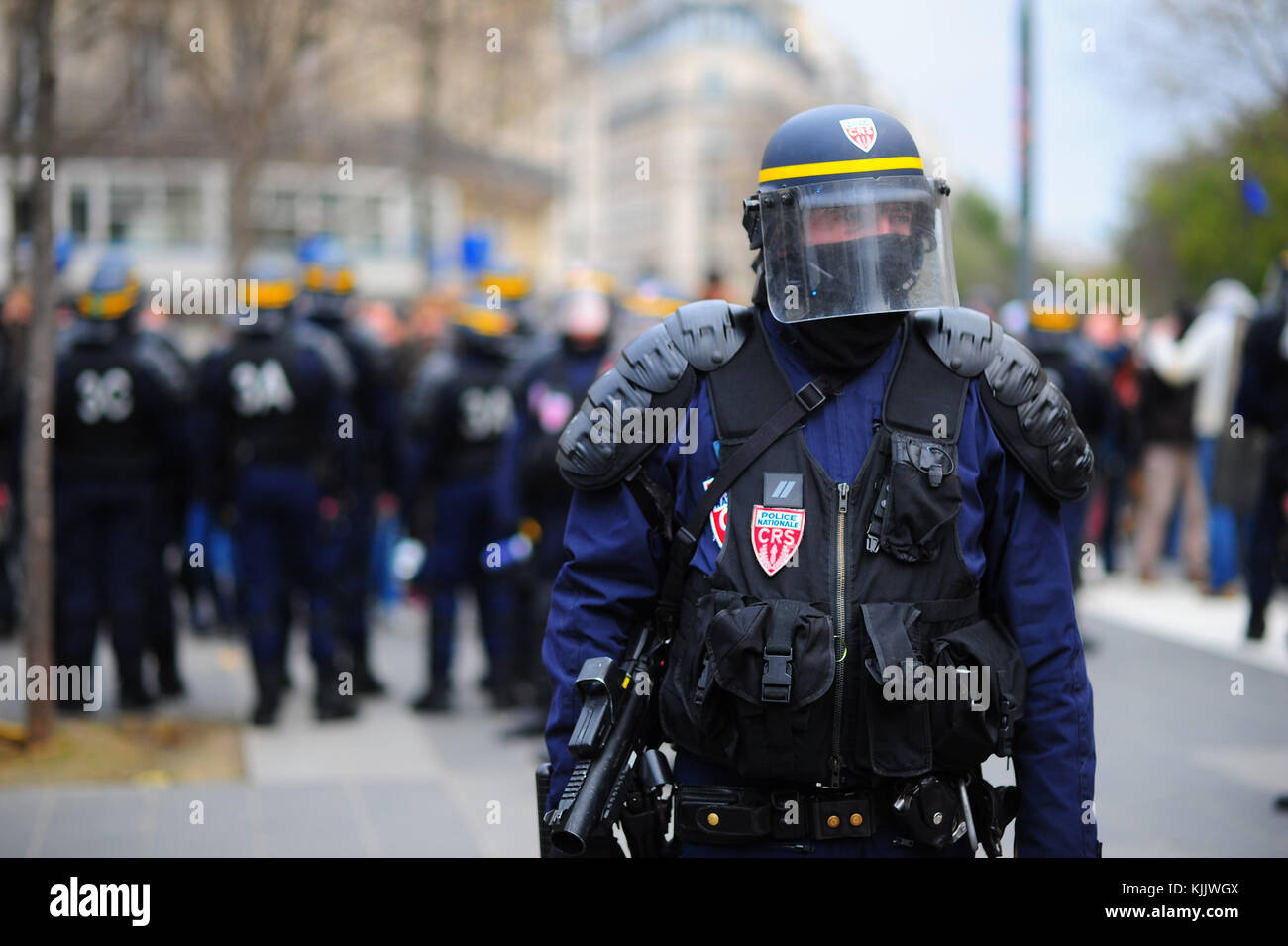 Riot police in Paris. France Stock Photo - Alamy
