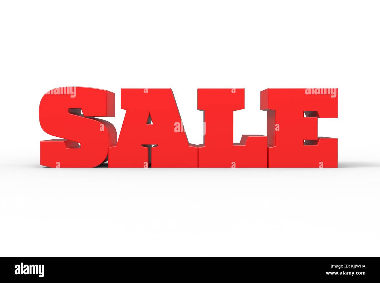 Big red 3d sale word isolated over white background. 3d illustrating ...