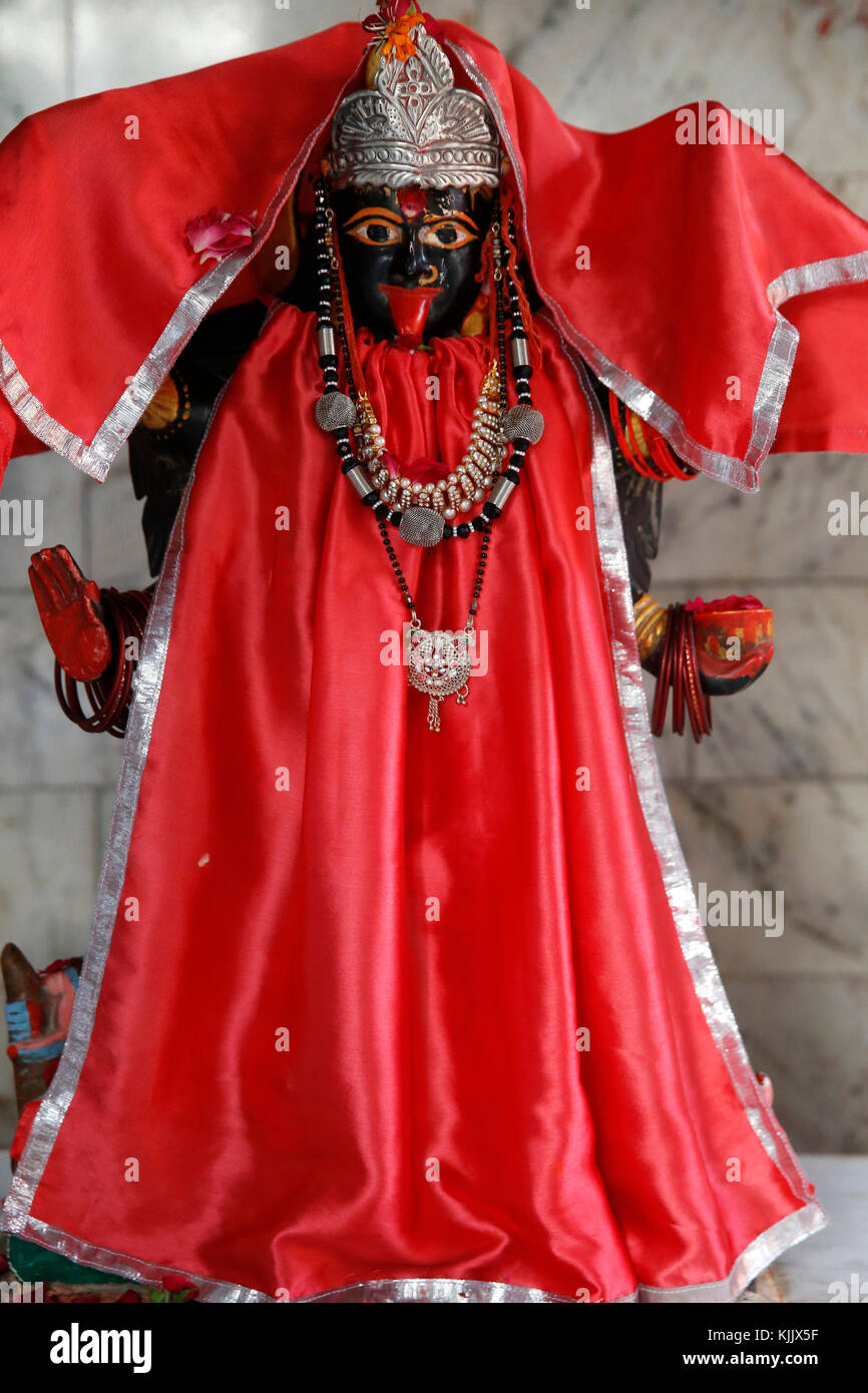 Kali murthi (statue) in a Delhi hindu temple. Delhi. India Stock Photo ...