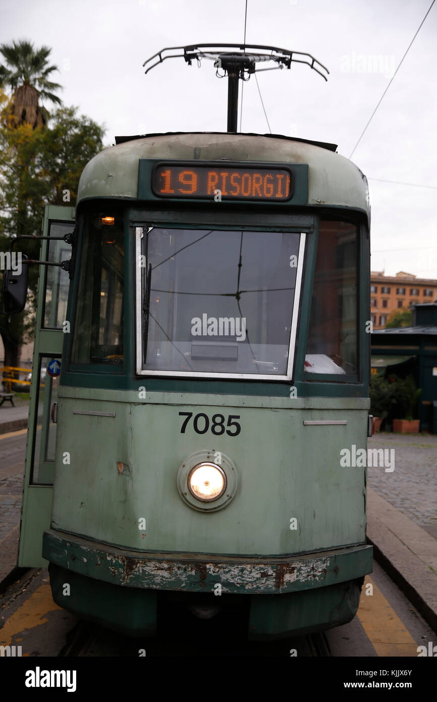 Tramway in Rome. Italy Stock Photo - Alamy