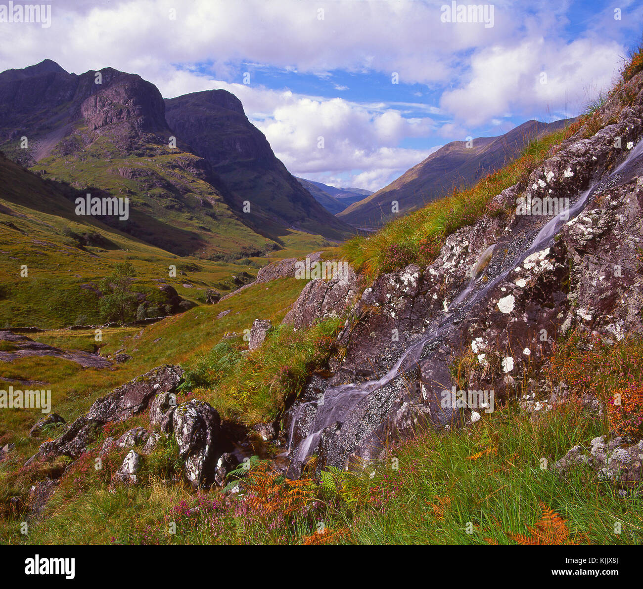 Two Sisters of Glencoe and the Pass of Glencoe as seen from upper Glen ...