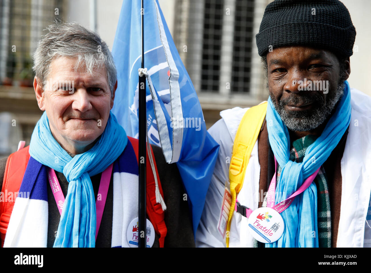 FRATELLO pilgrimage in Rome. Pilgrims. Italy Stock Photo - Alamy