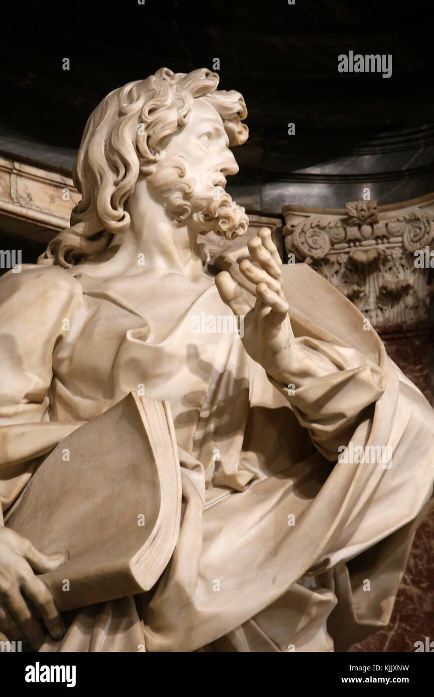 St John in Laterano's church, Rome. St James the Lesser statue. Italy ...
