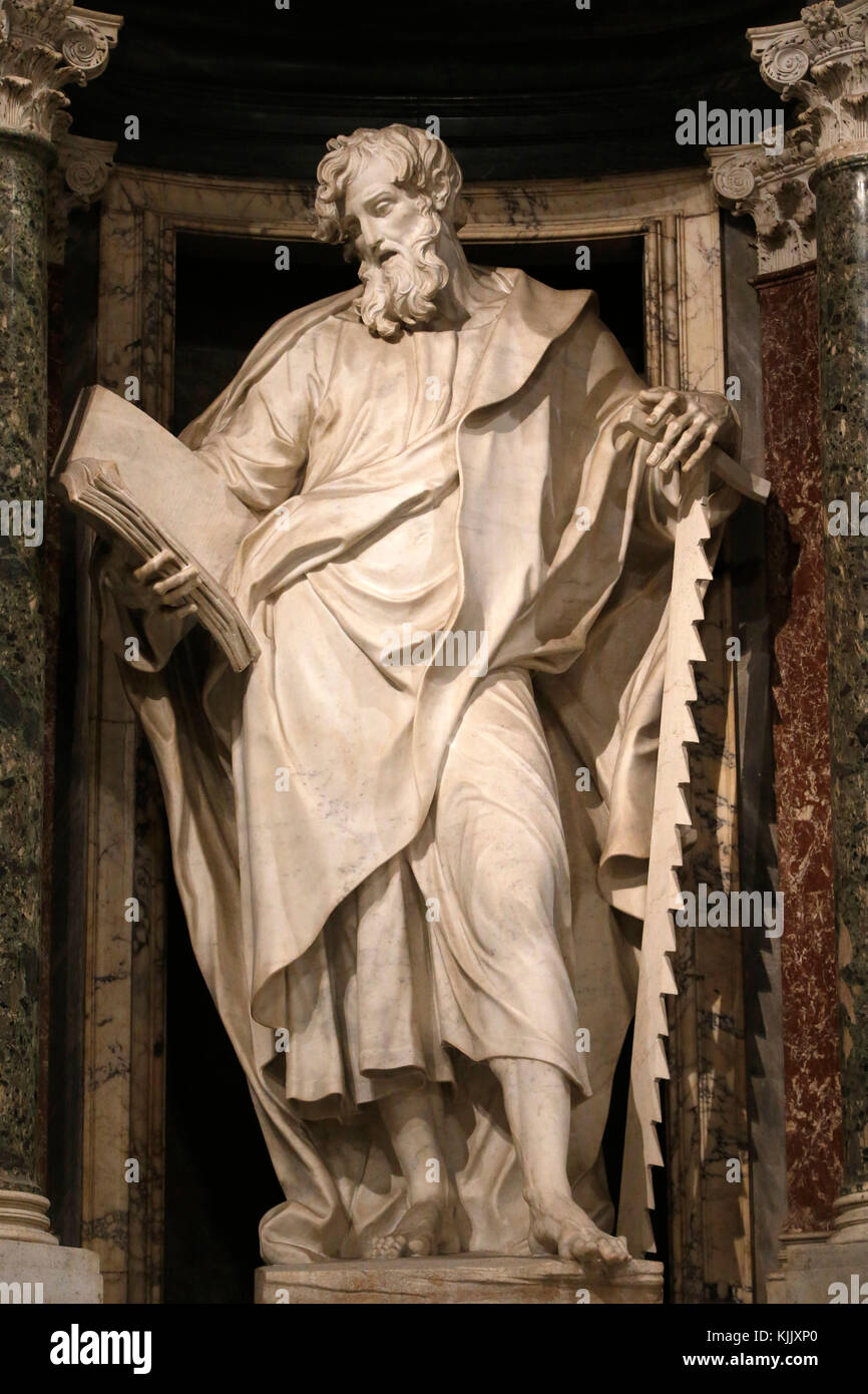 St John in Laterano's church, Rome. Saint Simon statue. Italy Stock ...