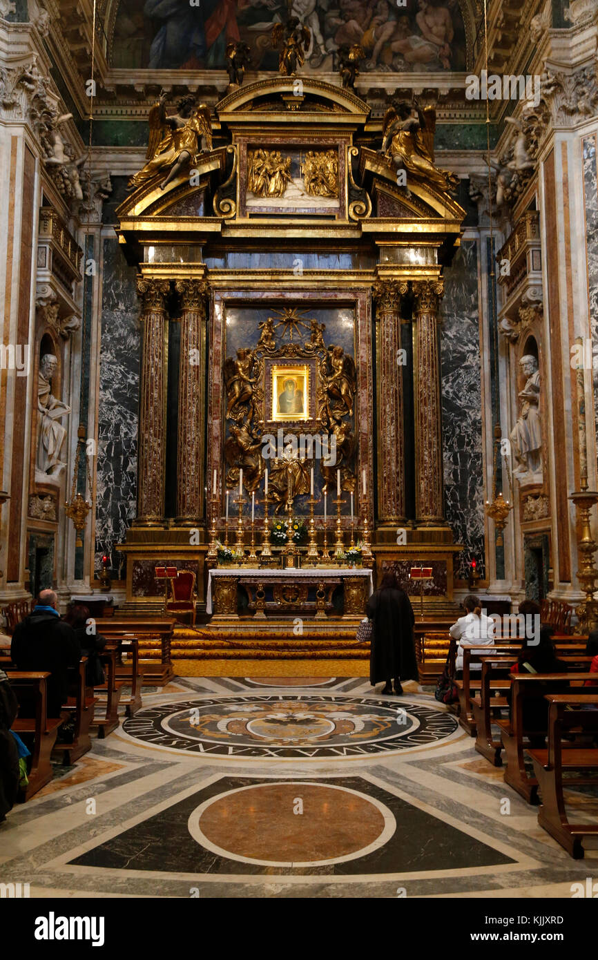 Santa Maria Maggiore's church, Rome. Chapel. Italy Stock Photo - Alamy