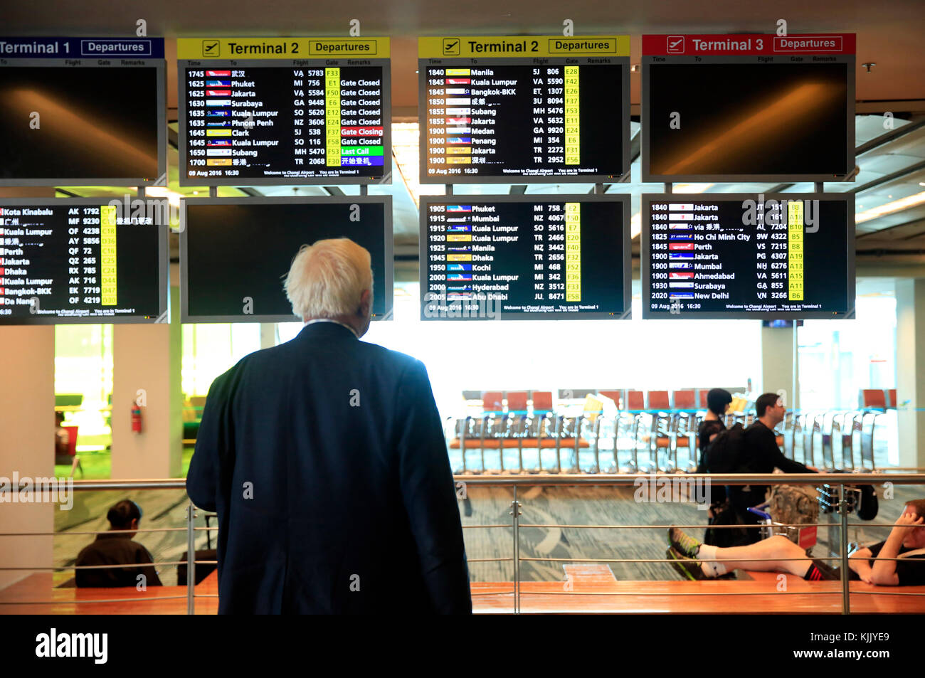 Singapore Changi Airport. Flight info. Departures. Singapore Stock ...