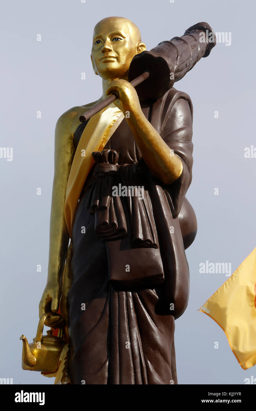 Statue of buddhist saint Phra Sivali in Wat Khao Takiab, Hua Hin ...