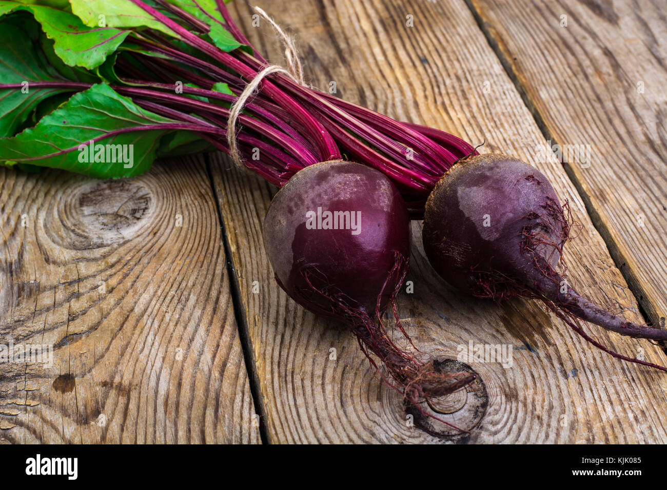 Beetroot on old wooden table. Studio Photo Stock Photo - Alamy