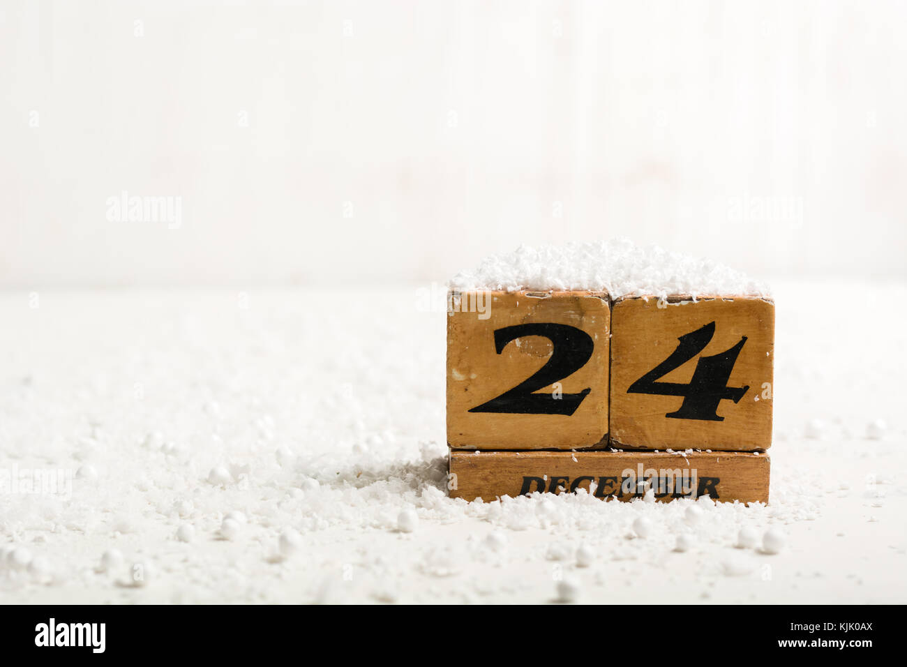 Eve, Christmas. December 24th. Winter time. Light blank for a postcard ...