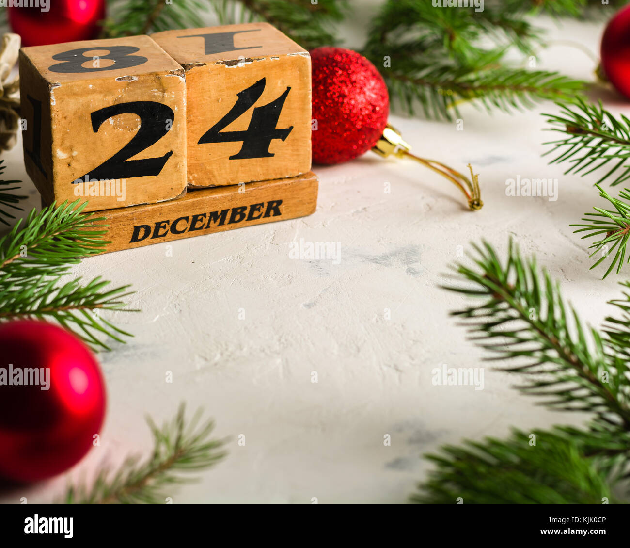 Eve, Christmas. December 24th. Winter time. Light blank for a postcard ...