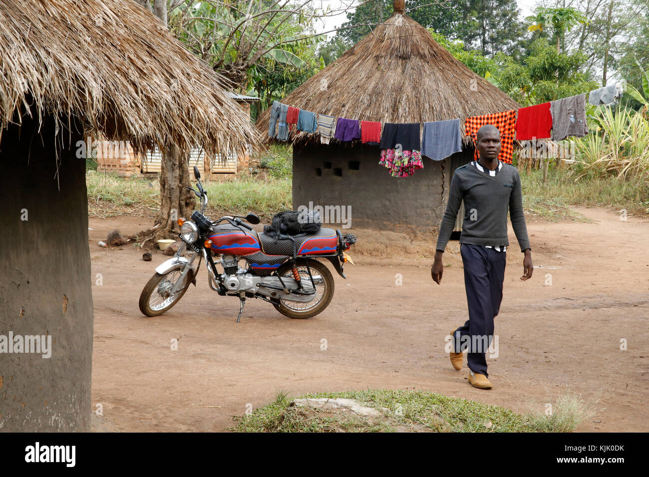 Daniel Mutebi in his village. Uganda Stock Photo - Alamy