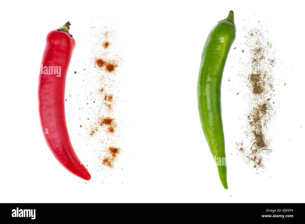 Fresh chilli peppers on white background. Studio Photo Stock Photo - Alamy