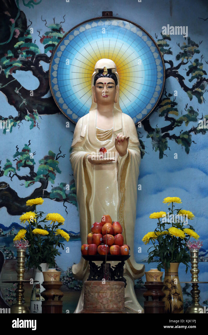 Marble moutain. Quan Am bodhisattva of compassion or goddess of Mercy ...