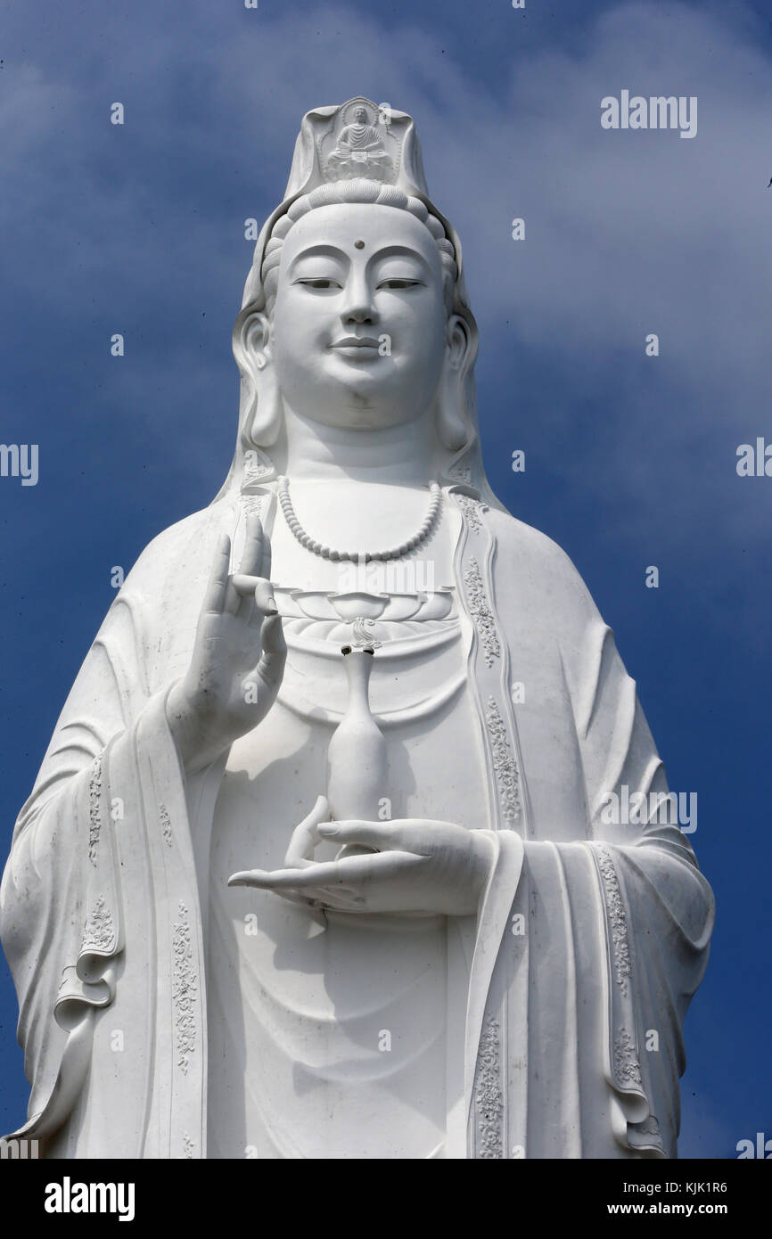 Linh Ung buddhist pagoda. Quan Am bodhisattva of compassion or goddess ...