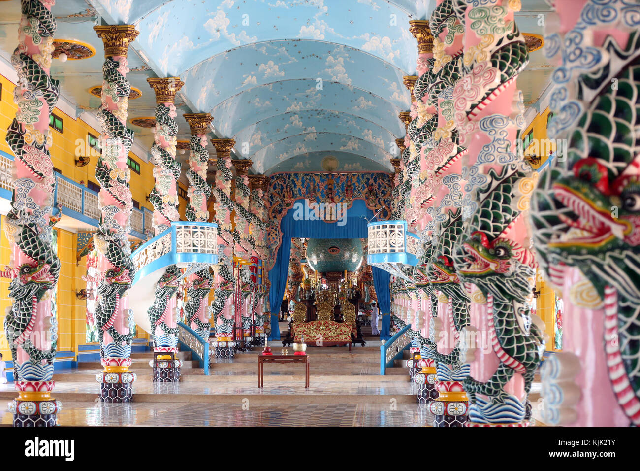 Interior of cao dai temple hi-res stock photography and images - Alamy