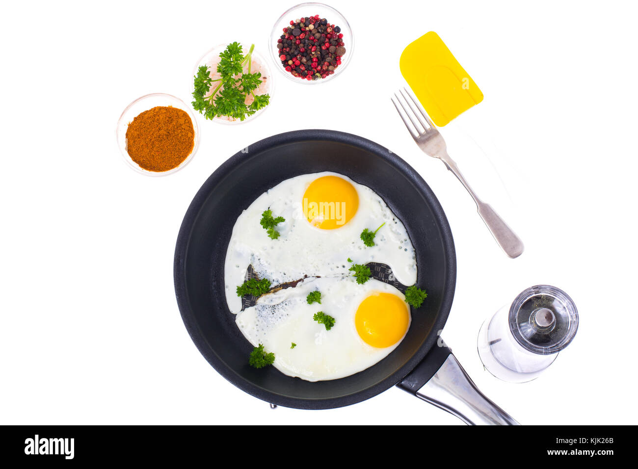 Eggs teflon pan hi-res stock photography and images - Alamy