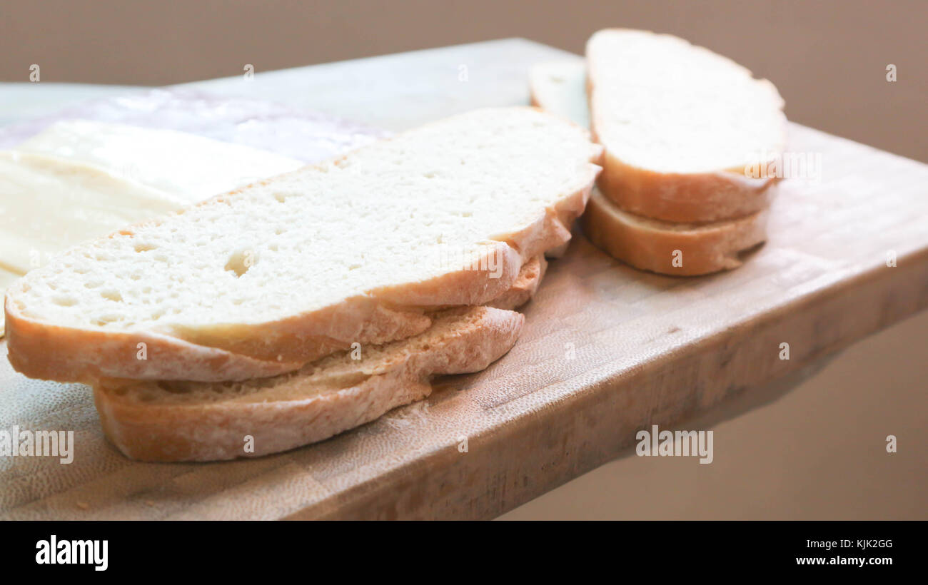 cheese ,ham and bread for sandwich Stock Photo - Alamy