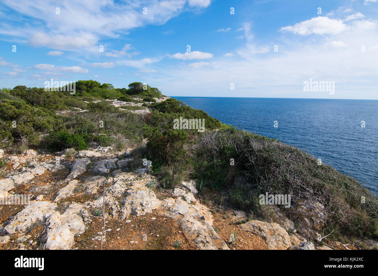 Villa with sea view, Mallorca, Spain Stock Photo - Alamy