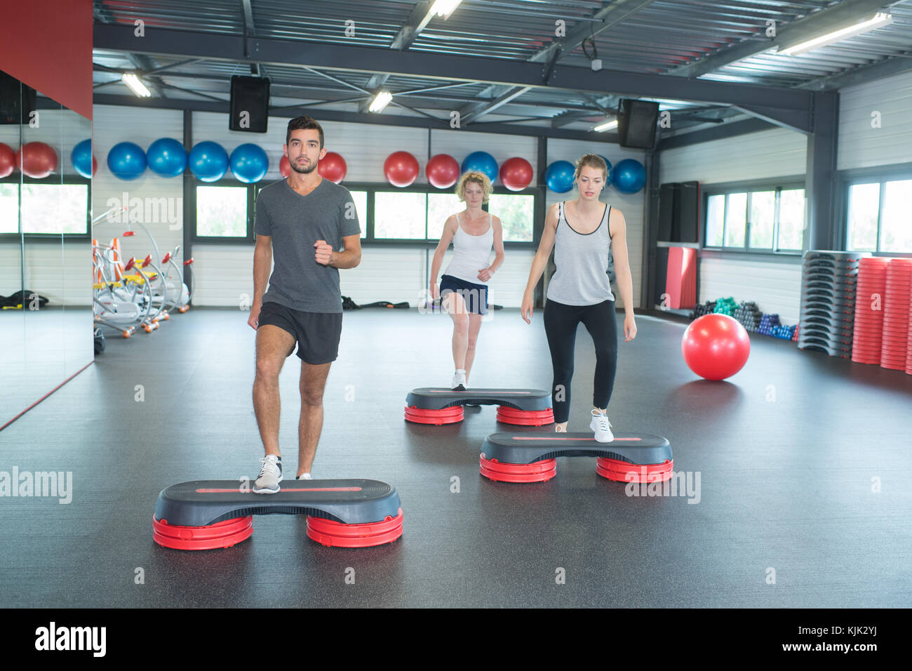 steps class at the gym Stock Photo - Alamy