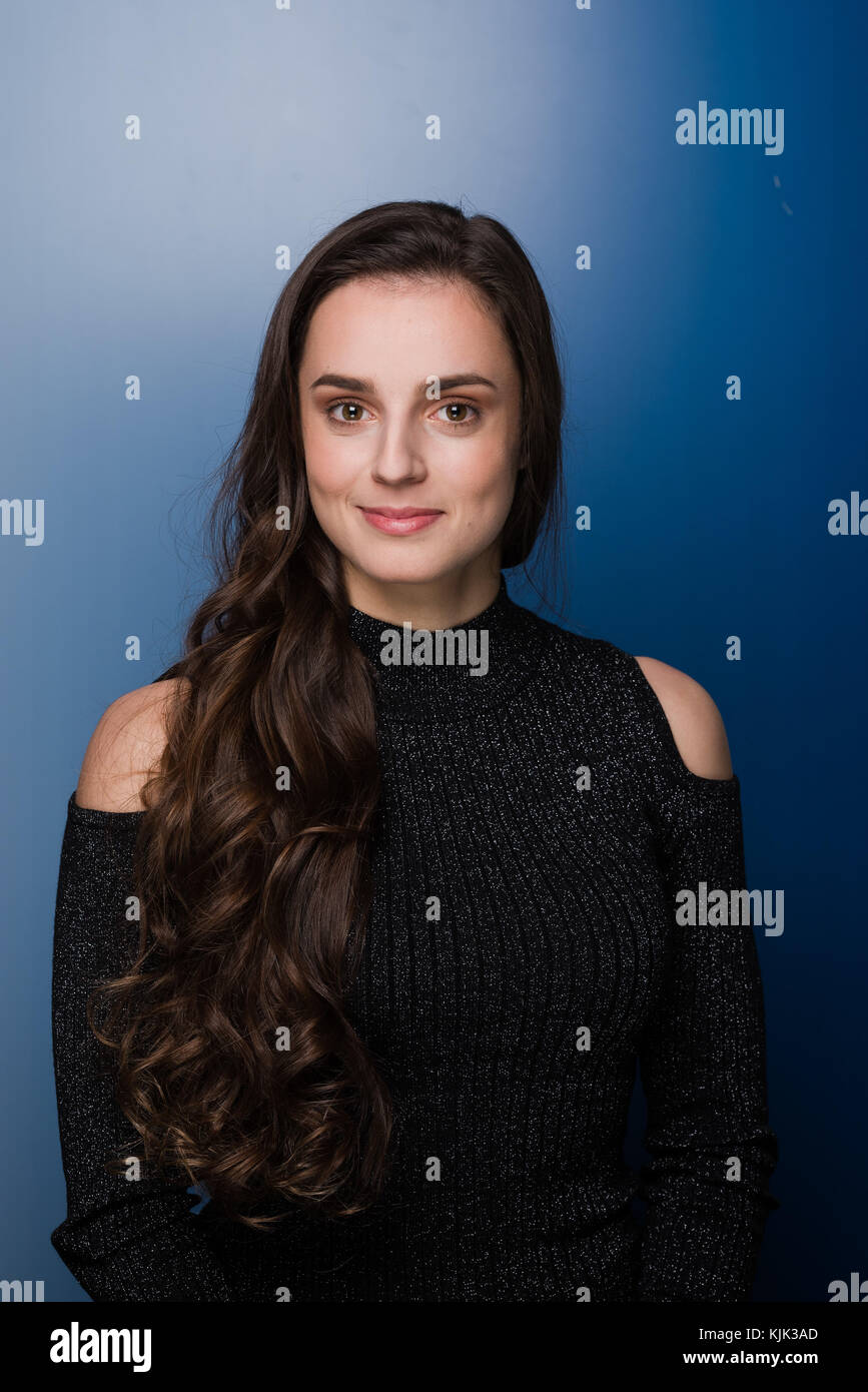 Gymnast Pauline Schaefer pictured at the MDR talk show "Riverboat" on ...