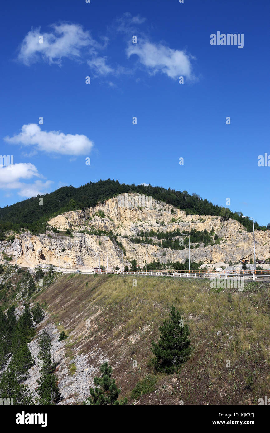 stone pit on mountain landscape Stock Photo - Alamy