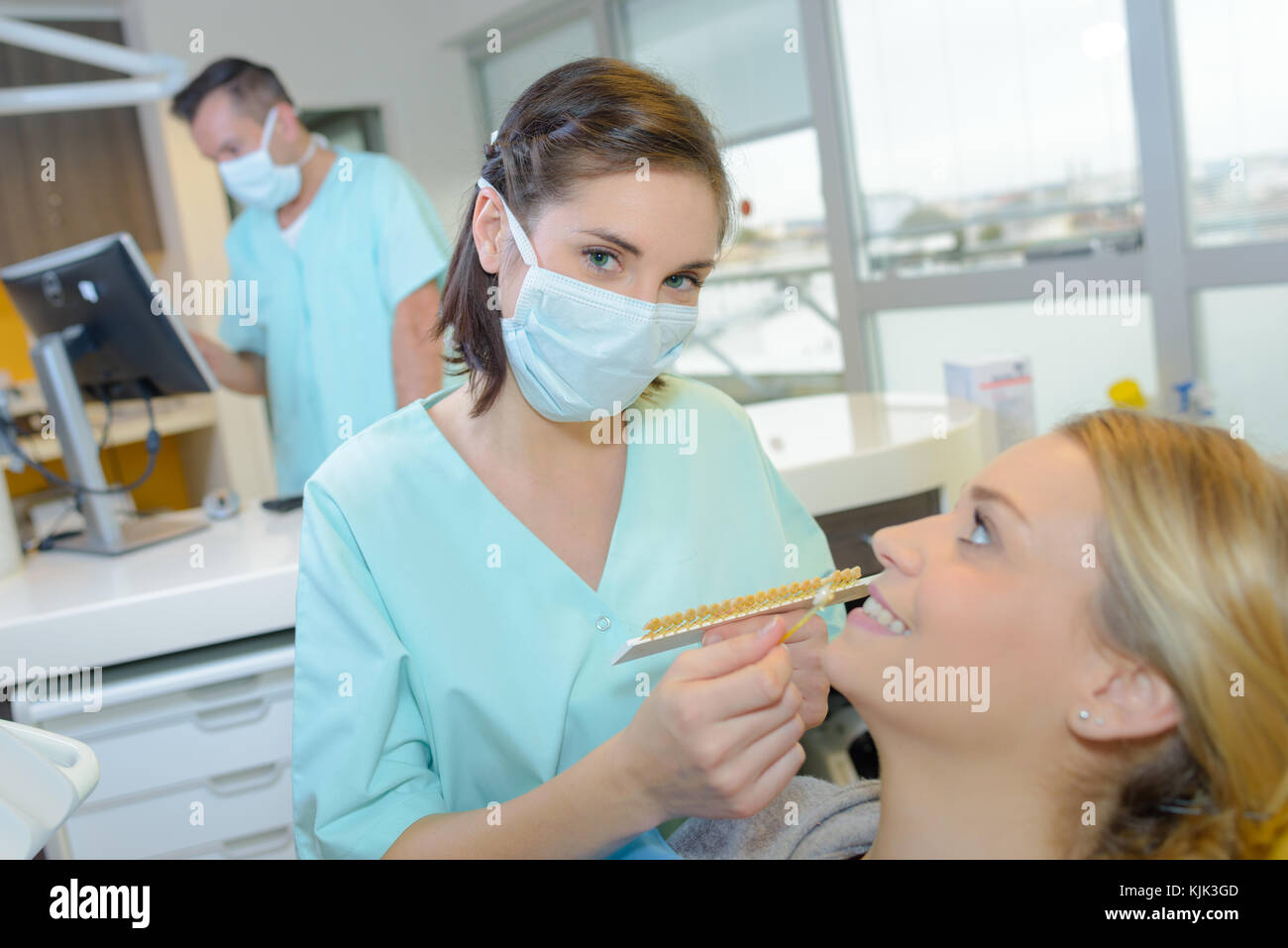 measuring the teeth Stock Photo - Alamy