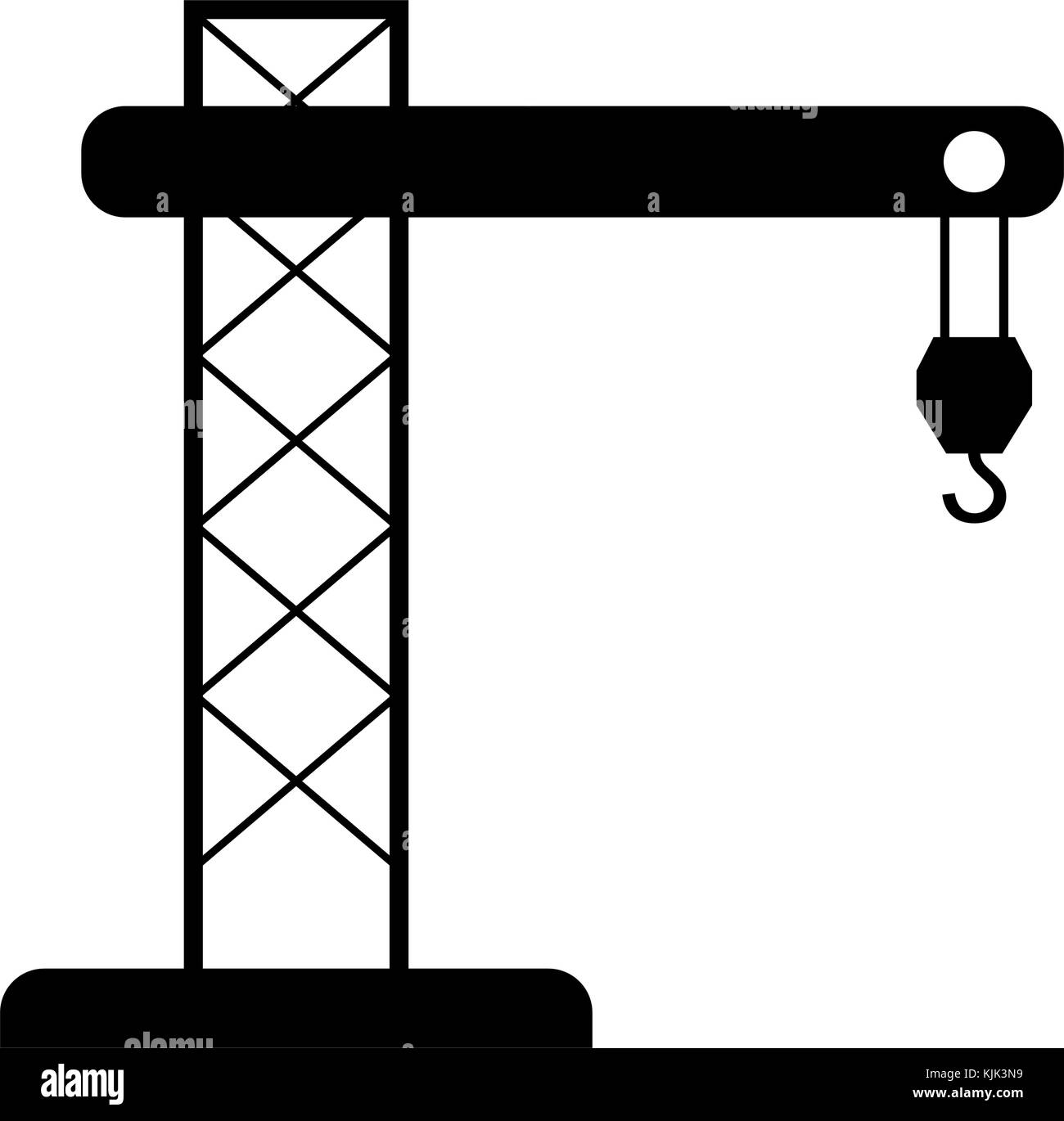 Crane vector icon flat Black and White Stock Photos & Images - Alamy