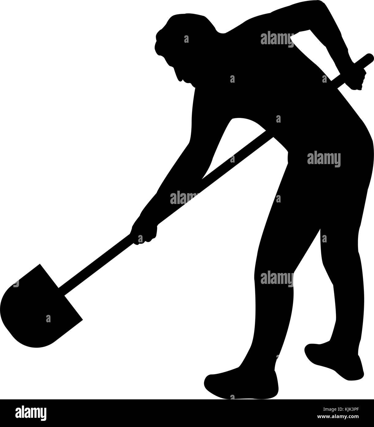man with shovel Stock Vector Image & Art - Alamy